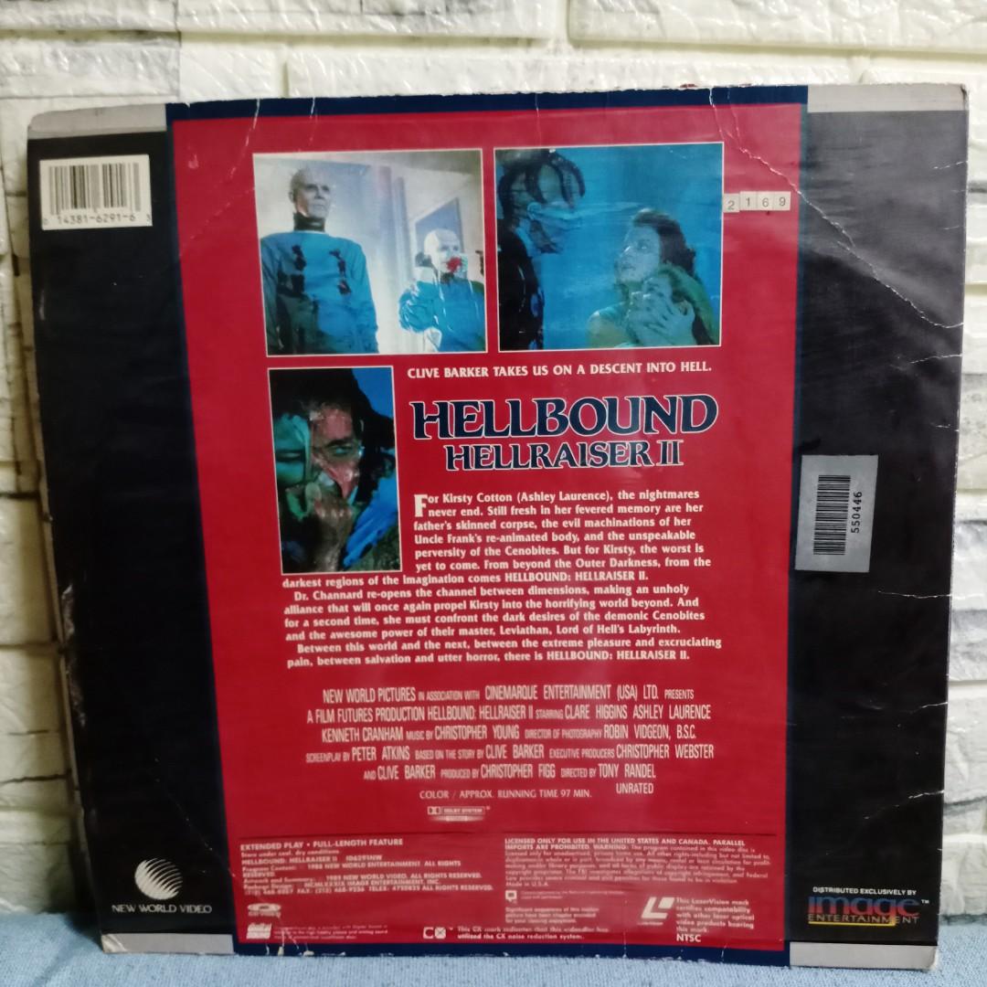 Hellbound Hellraiser II ( LaserDisc Cover Only) Horror Collectible, Hobbies & Toys, Music ...