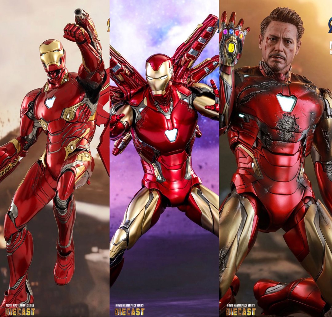 Hot Toys Iron Man Mk 50, Mk85, & Mk85 Battle Damage &, Hobbies & Toys ...