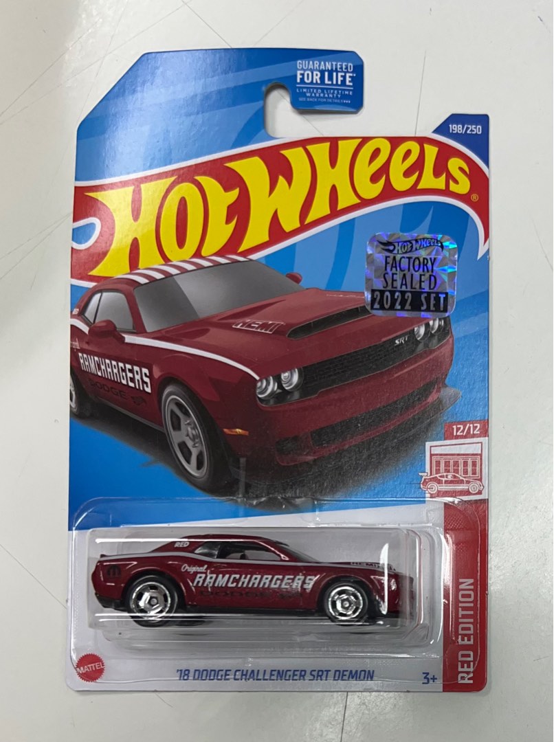 Hot Wheels 18 Dodge Challenger Srt Demon Factory Sealed 2022 Red
