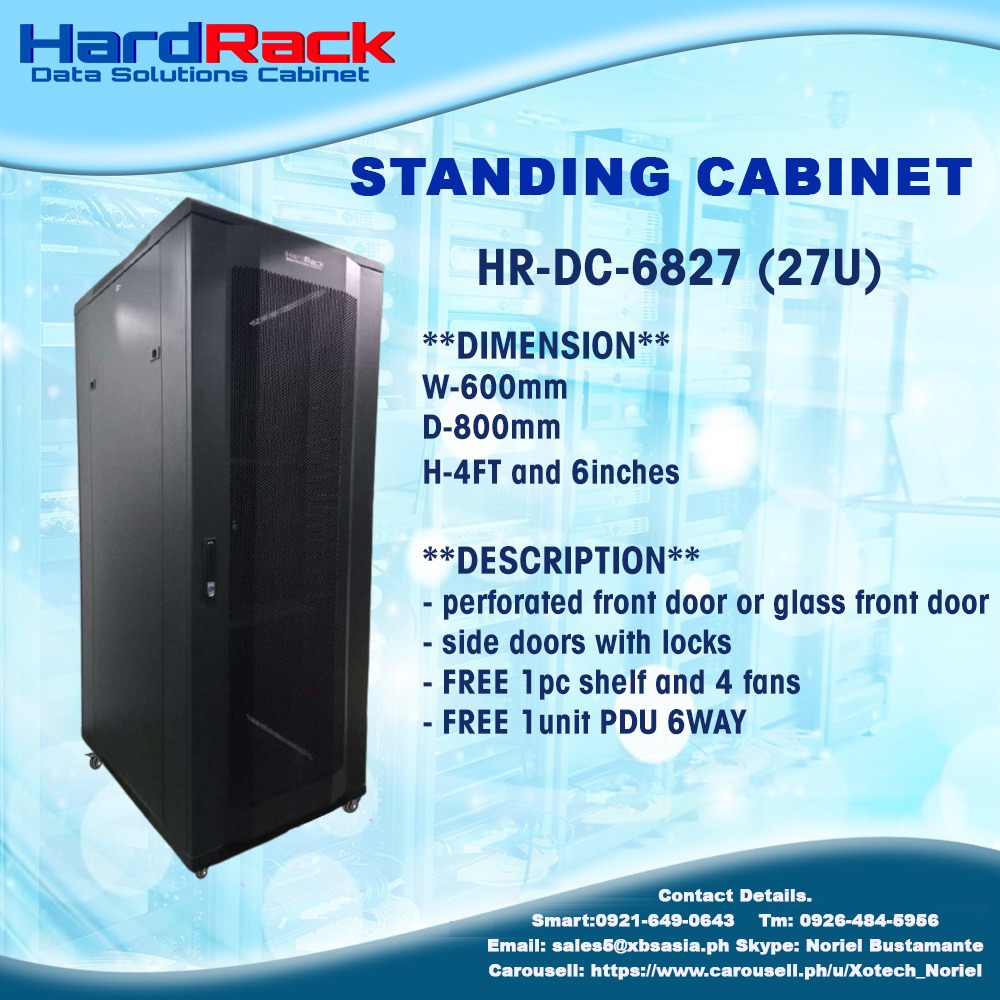 HR-DC 6827 Hardrack Data Cabinet 27U, Computers & Tech, Office ...