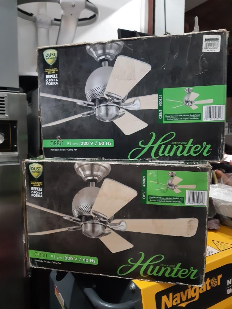 Hunter Ceiling Fan 91cm, Furniture & Home Living, Lighting & Fans, Fans on Carousell