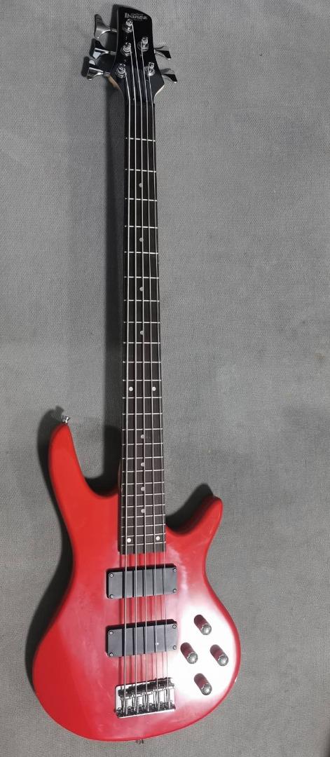 Ibanez Bass Guitar 5 String Red Hobbies And Toys Music And Media Musical Instruments On Carousell