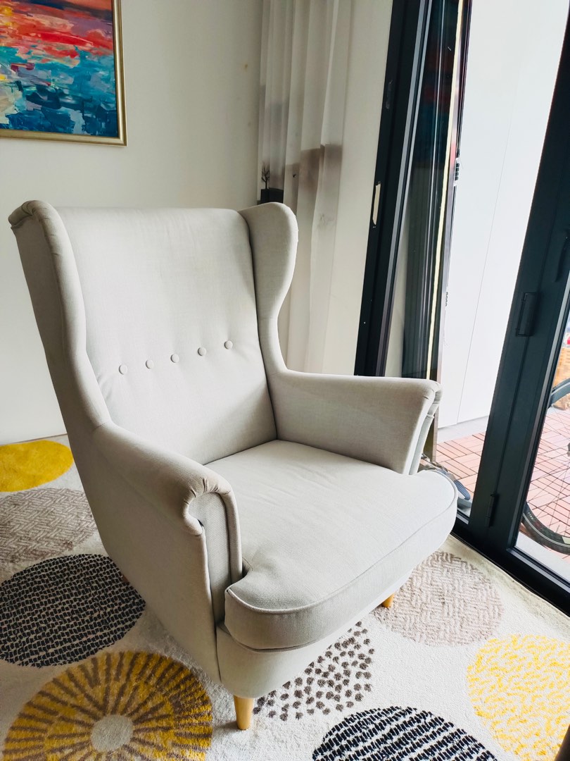 IKEA Strandmon Armchair, Furniture & Home Living, Furniture, Chairs on ...
