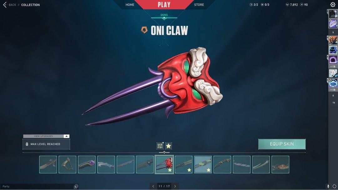 Immortal 47 premium skins ruin dagger Stacked Red Valorant Account ...