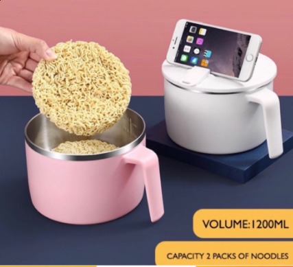Instant Noodle Pot with Lid Water Outflow for Dry Instant Noodle ...