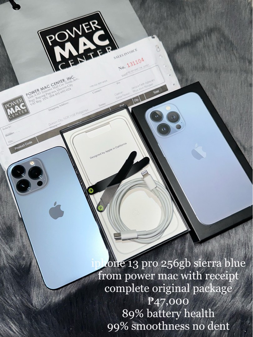 SOLD ️IPHONE 13 PRO 256gb SIERRA BLUE FROM POWER MAC, Mobile Phones ...