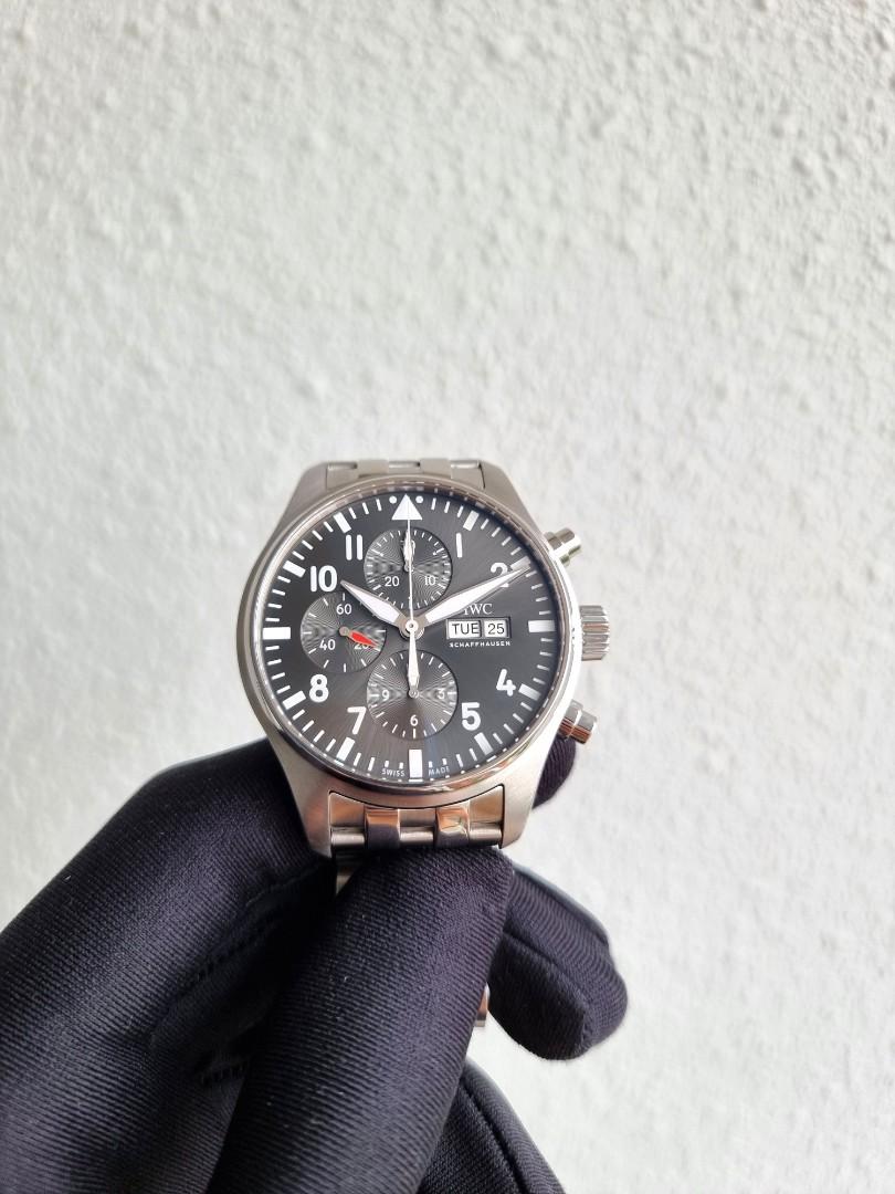 IWC PILOT CHRONO CHRONOGRAPH SPIT FIRE PILOT IW377719 IW3777-19, Luxury ...