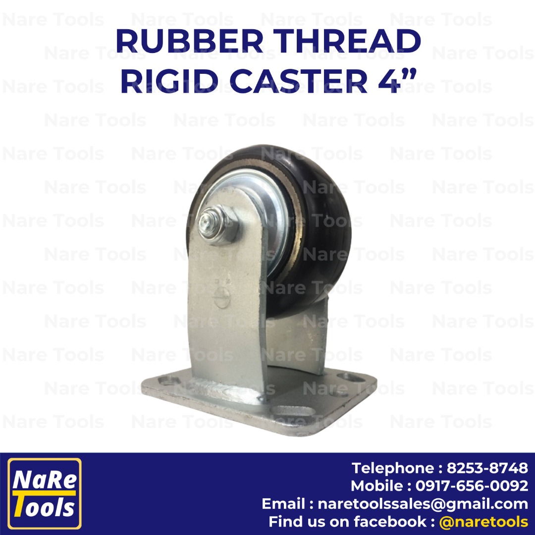 KYUNGCHANG Rubber Thread Rigid Caster 4", Commercial & Industrial ...