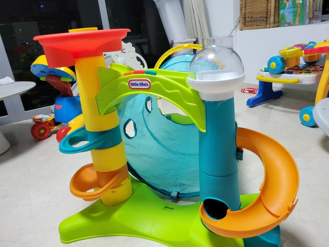 Little Tikes Learn & Play 2-in-1 Activity Tunnel with Ball Drop Game ...