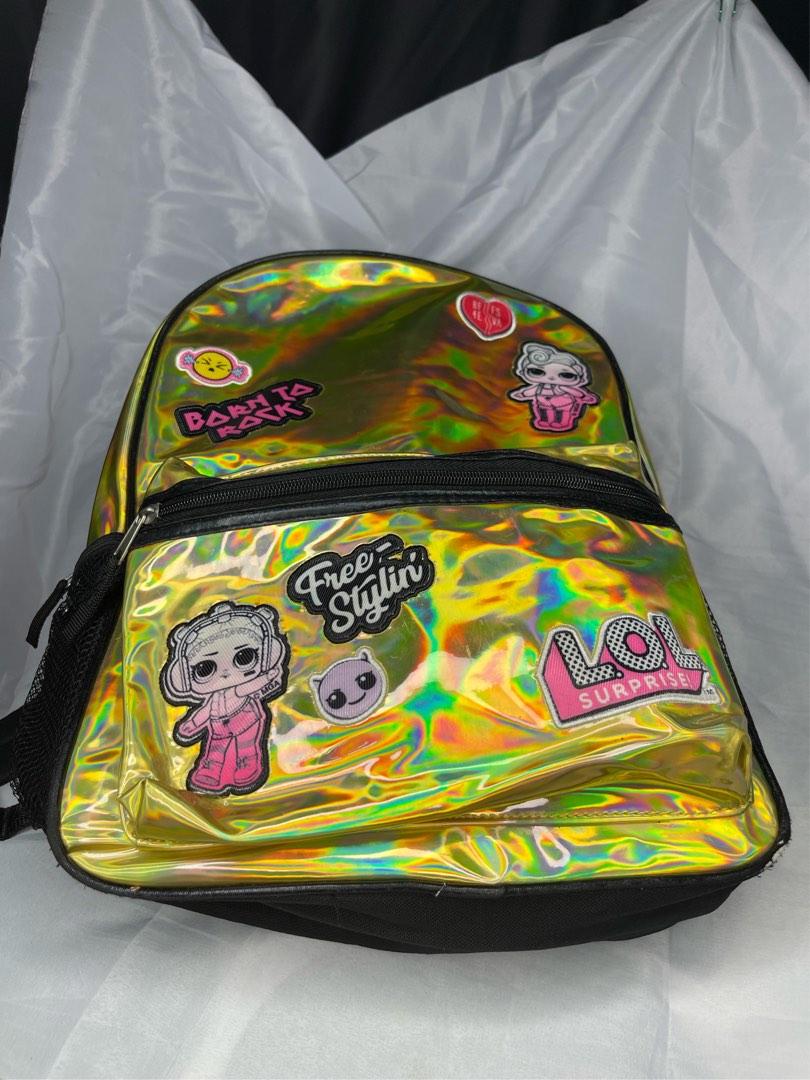 LOL SURPRISE BACKPACK GOLD COLOR (IRIDESCENT), Women's Fashion, Bags ...