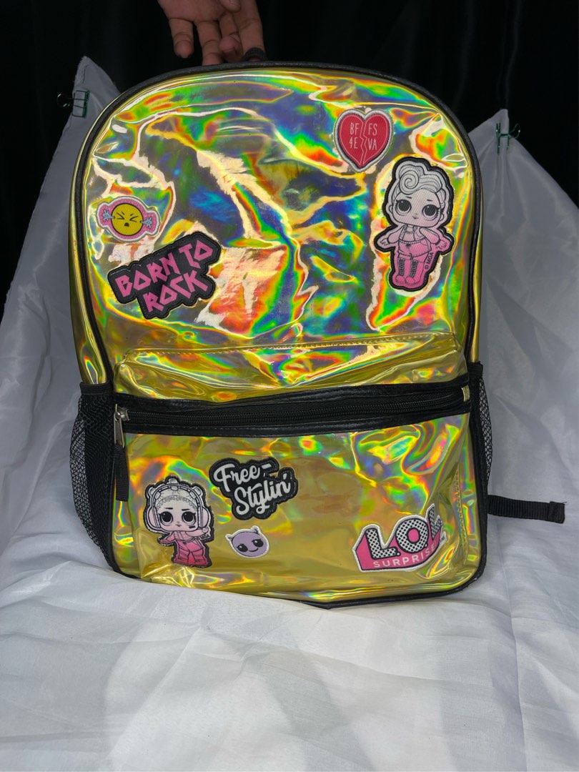 LOL SURPRISE BACKPACK GOLD COLOR (IRIDESCENT), Women's Fashion, Bags ...