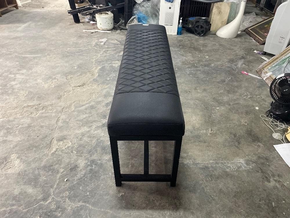 Long Seater Leather Bench Black Colour / Bangku Kulit Tempat Duduk ...
