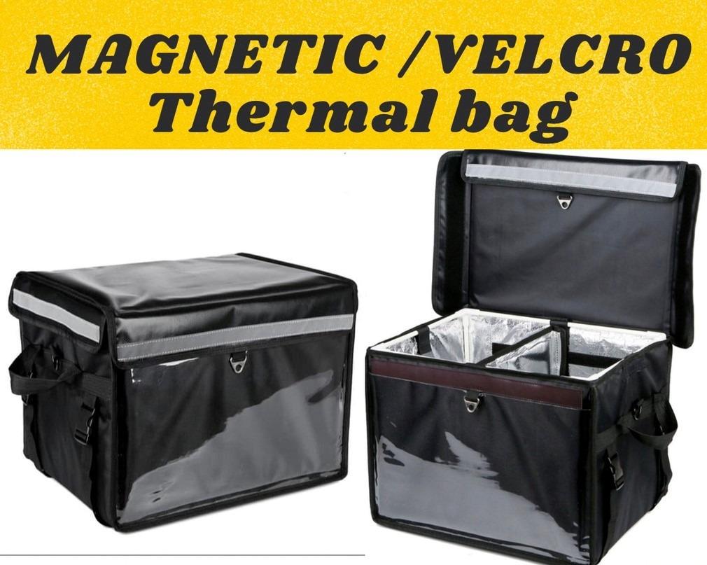 MAGNETIC / Velcro Thermal bag box for food delivery rider heat ...