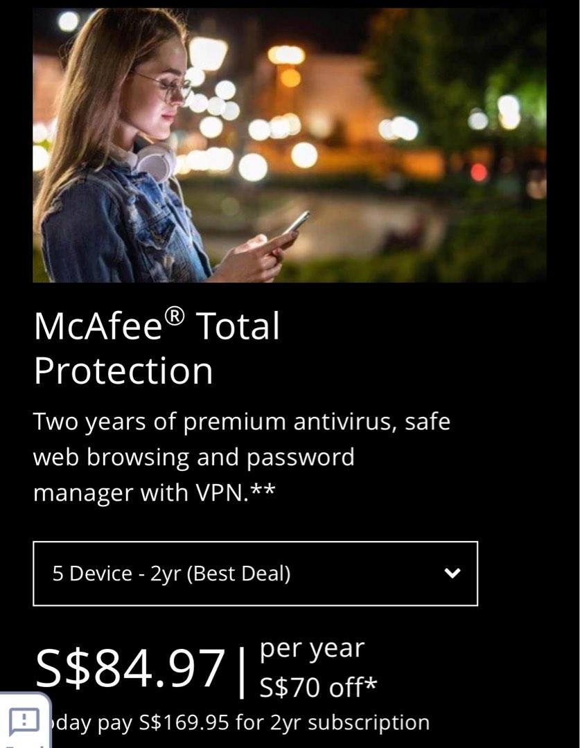 McAfee Total Protection, Computers & Tech, Office & Business Technology ...
