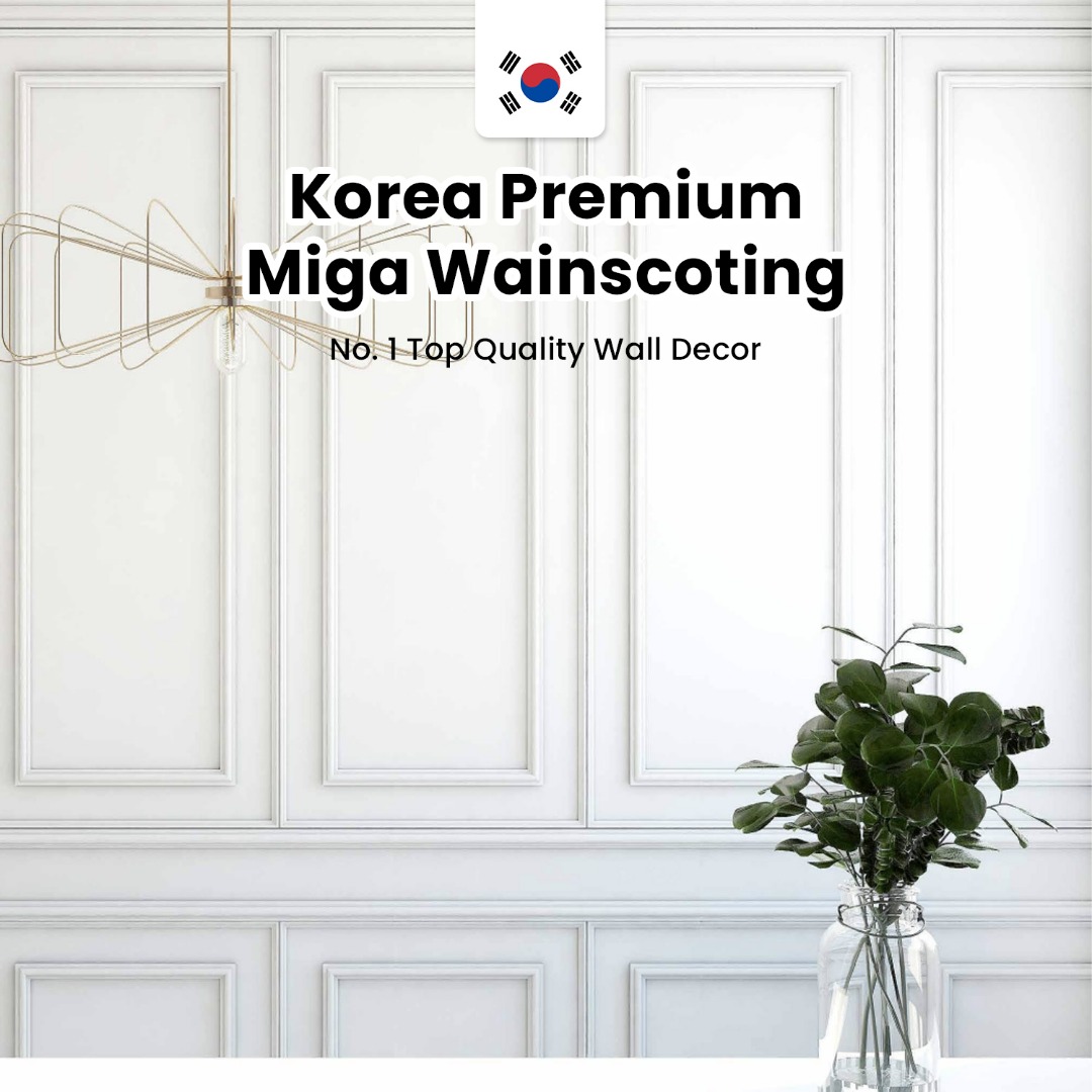 Miga Korean Wainscoating Wall Decor Panel Molding / Wall Panel / Korea ...
