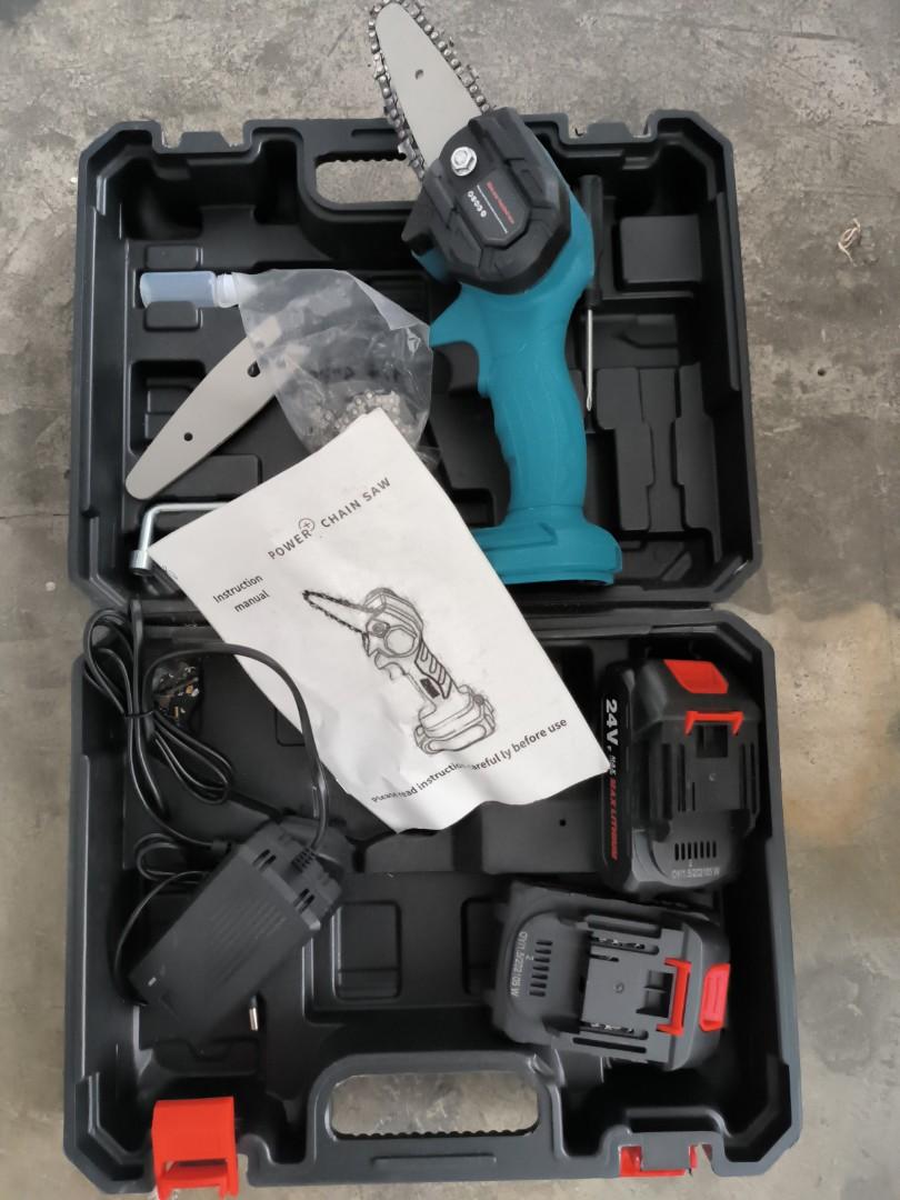 Mini Chainsaw Cordless 4-Inch Electric Power Chain Saws One-Hand ...