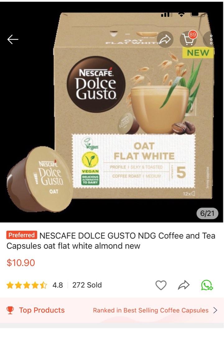 Nescafé dolce gusto ndg coffee capsule oat flat white , Food & Drinks ...