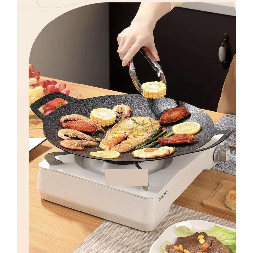 Non-Stick Maifan Stone Korean Griddle / Korean Grill Pans / BBQ Grill ...