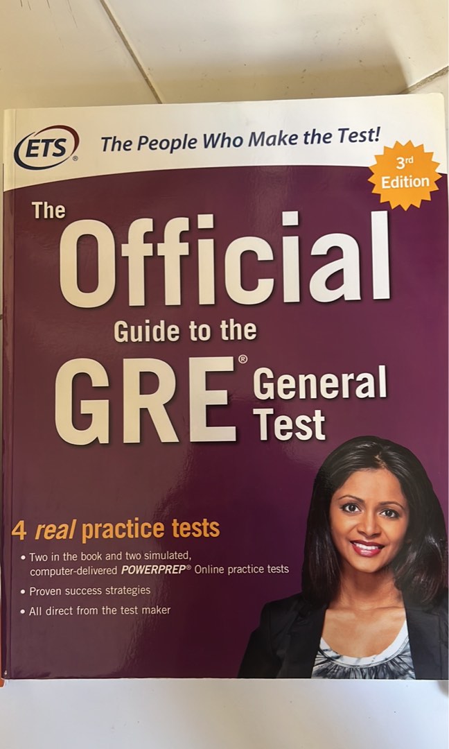 Official GRE books (verbal reasoning, general test guide, quantitative ...