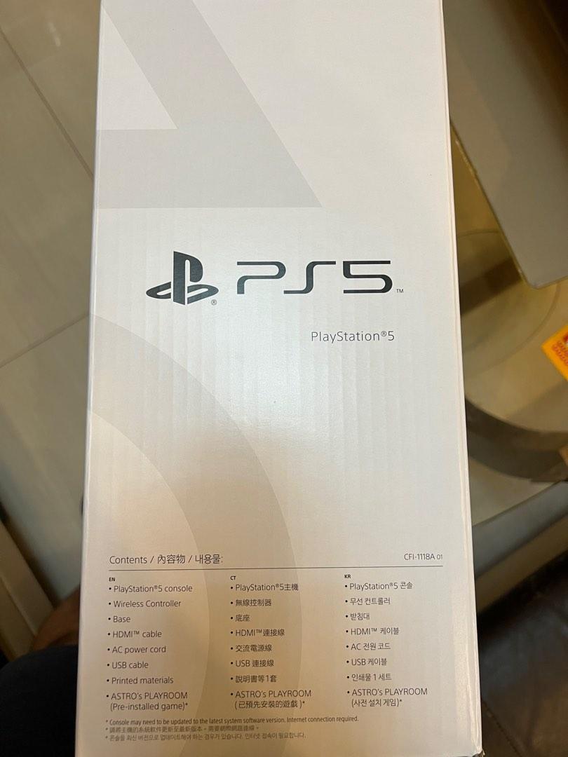 PS5 Console Disk edition Korea set BNIB with one controller, Video Gaming, Video Game Consoles ...