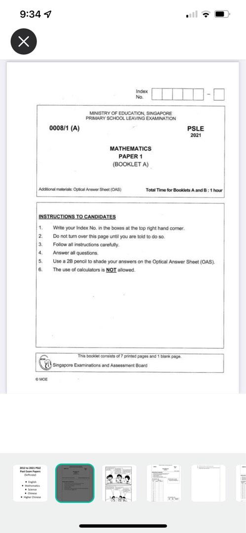 PSLE past year exam paper, Hobbies & Toys, Books & Magazines ...