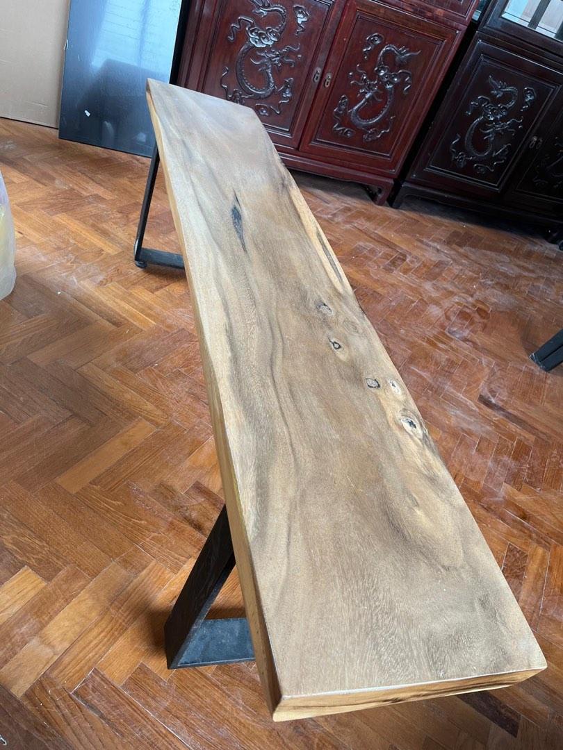 Raintree wood 2 benches, Furniture & Home Living, Furniture, Chairs on ...
