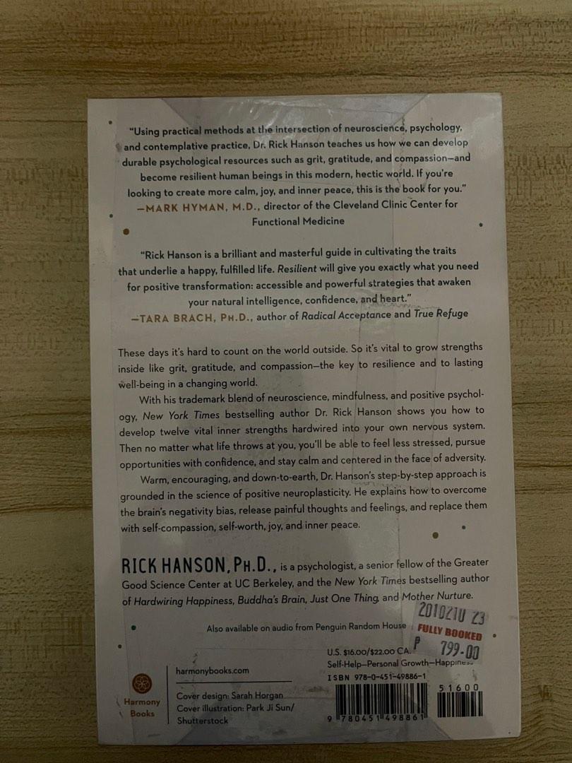 RESILIENT - RICK HANSON SELF HELP BOOK, Hobbies & Toys, Books ...