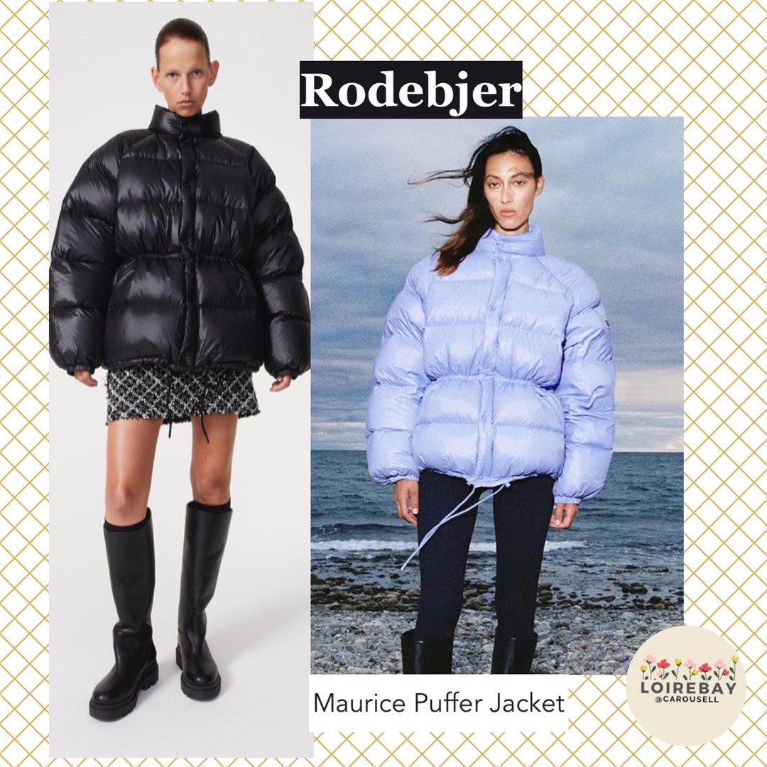 Rodebjer Maurice puffer jacket, violet purple black, Women's Fashion ...