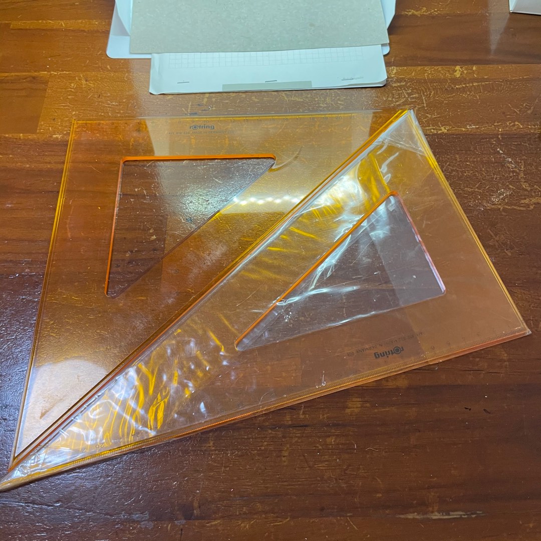 ROtring triangle set of 2 large made in Germany new, Hobbies & Toys ...