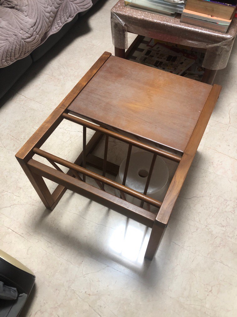 Scanteak side table with newspaper holder, Furniture & Home Living ...