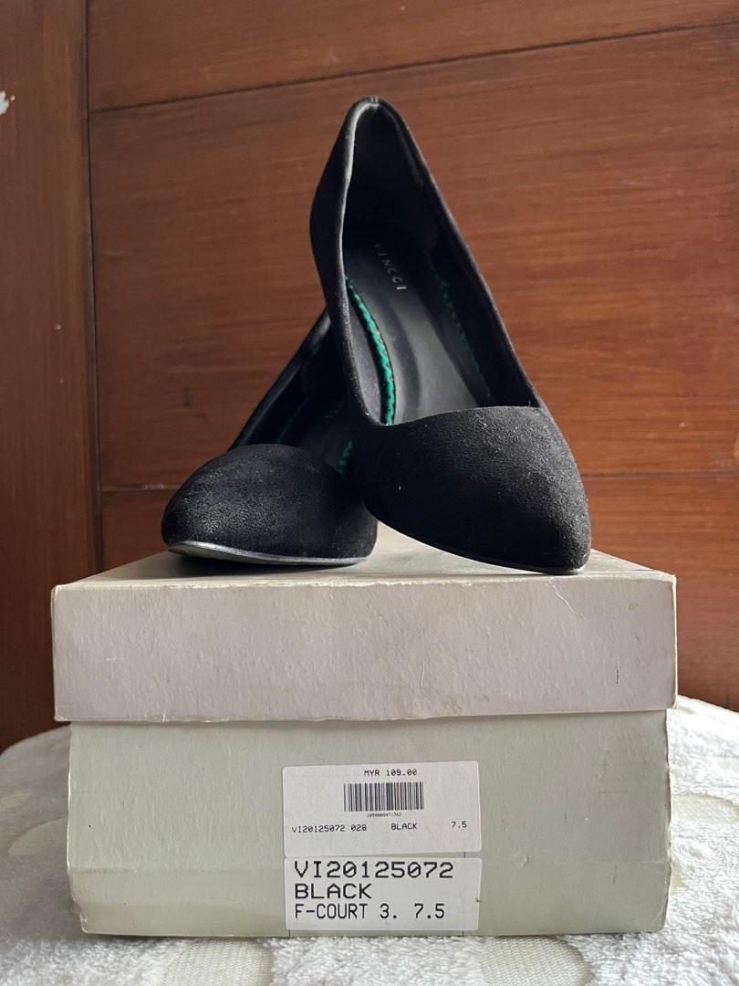 Sepatu heels hitam merk vinci, Fesyen Wanita, Sepatu di Carousell