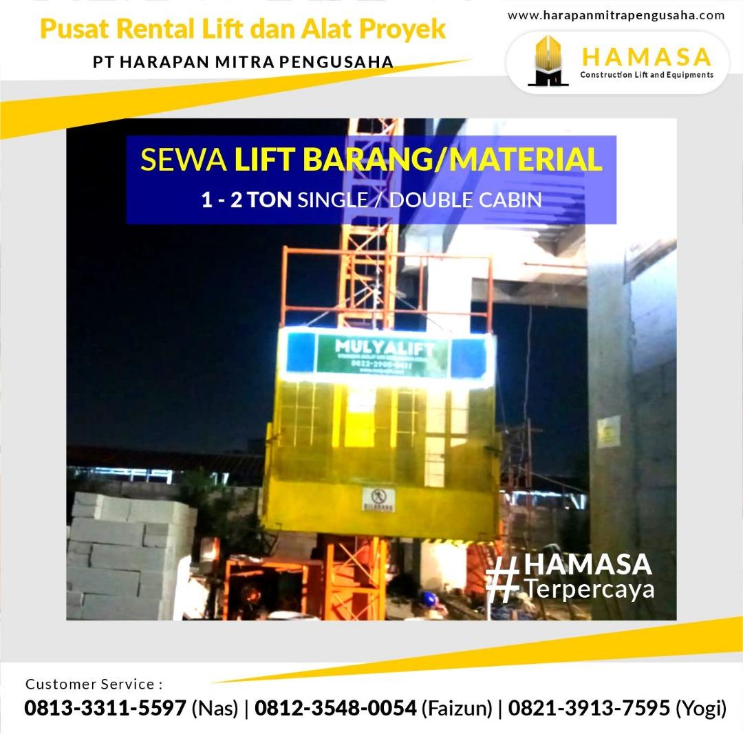SEWA LIFT BARANG - LIFT BARANG PROYEK - LIFT BARANG 1 TON LIFT BARANG 2 ...