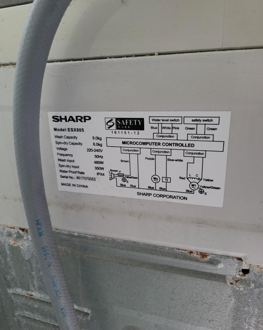 Sharp brand Washing Machine, TV & Home Appliances, Washing Machines and ...