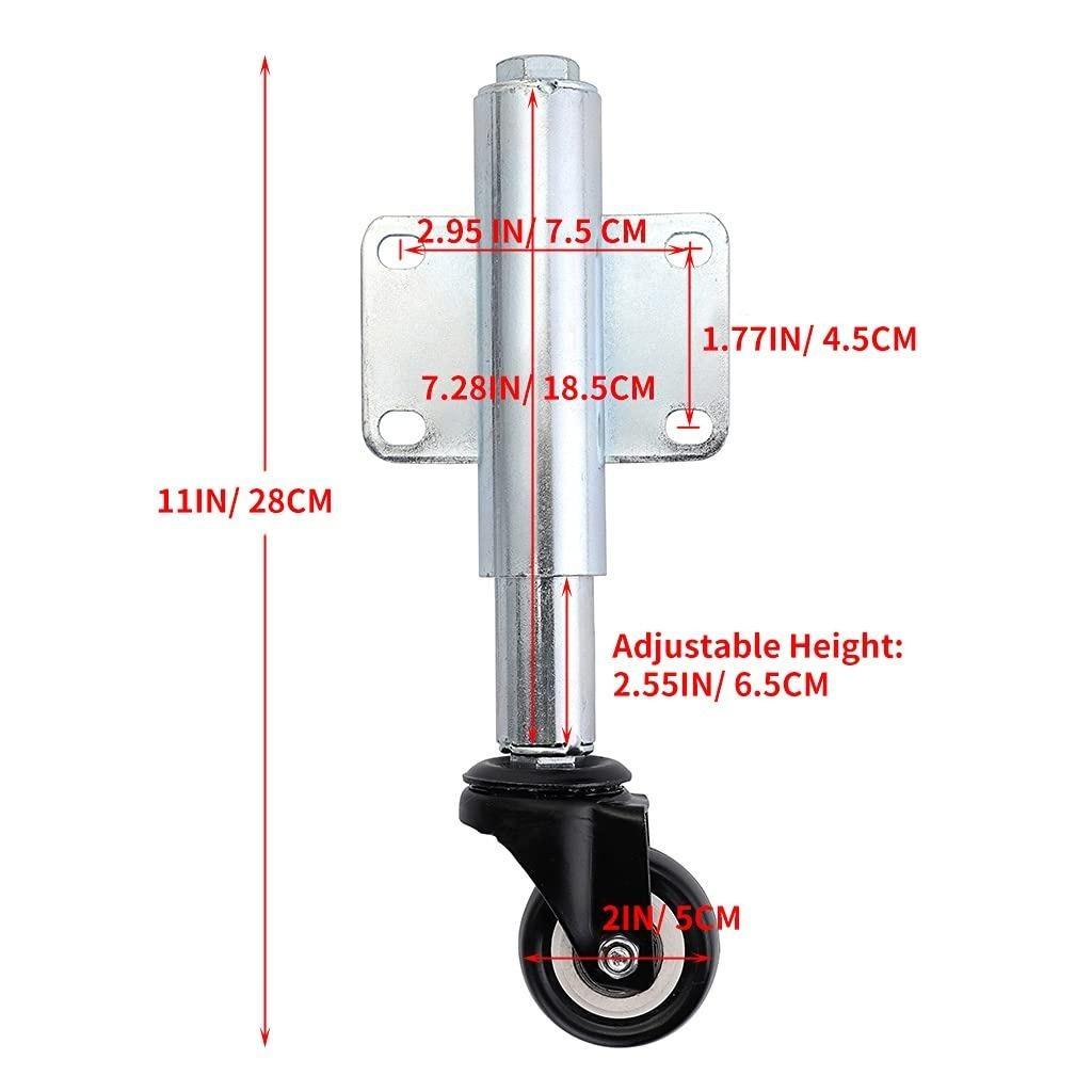 Skelang Spring Loaded Gate Castor, Retractable 6.5cm Swivel Gate Caster ...