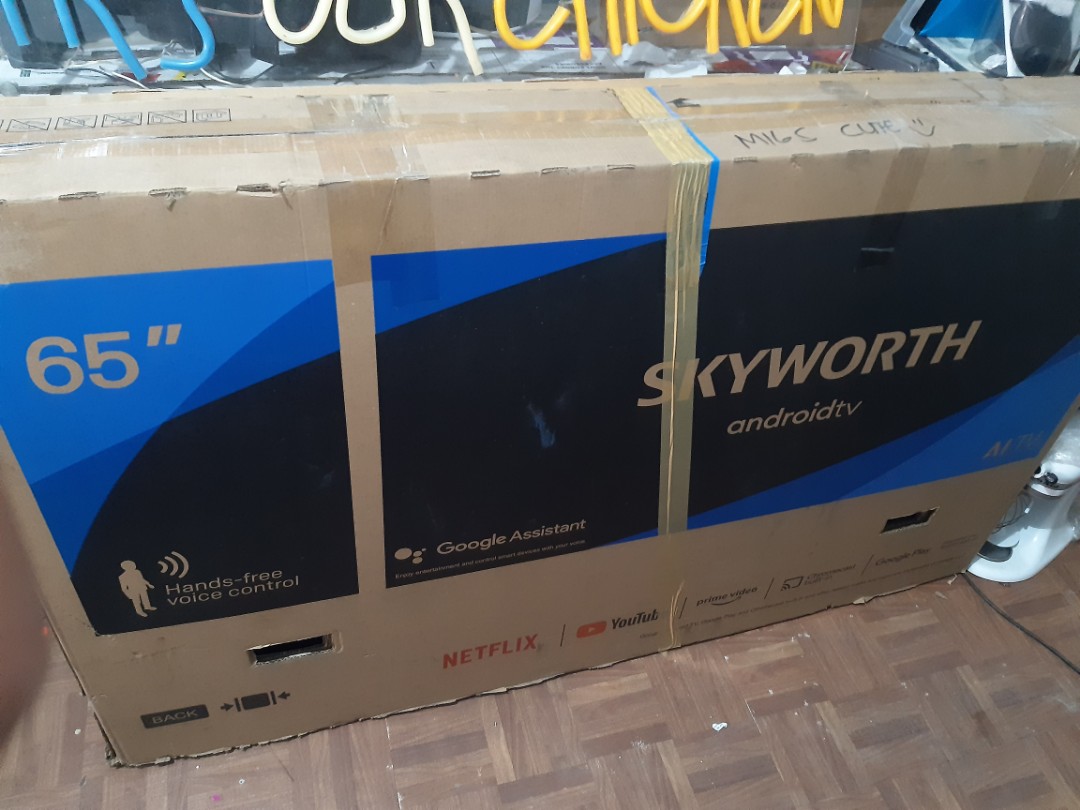 Skyworth 4k Ultrahd Android tv 65in, TV & Home Appliances, TV ...