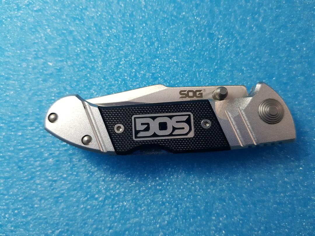 SOG Fielder Dagger Tactical Pocket Folding Knife (Stone Wash Finish ...