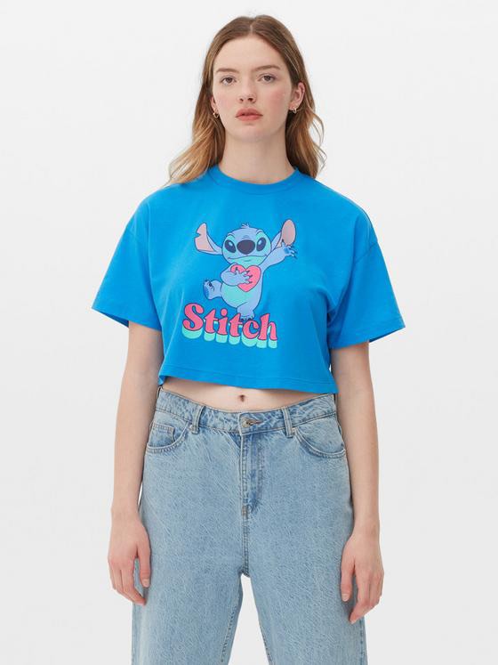 Stitch crop top, Women's Fashion, Tops, Shirts on Carousell