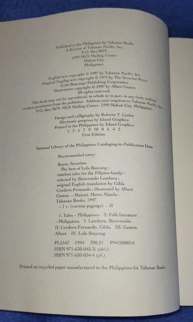 The Best of Lola Basyang by Severino Reyes, Hobbies & Toys, Books ...