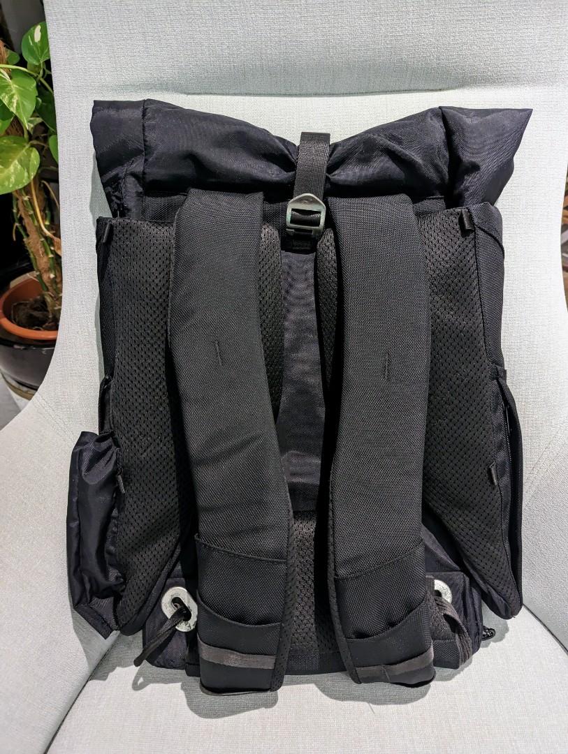 The Frenchie Co Speed Backpack - Roll top Laptop Bag - Black Nylon, Men ...