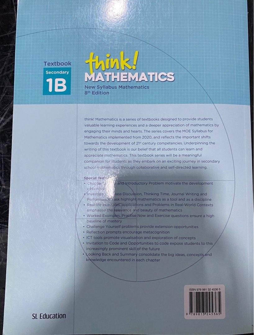 Think! mathematics secondary text book 1A and 1B, Hobbies & Toys, Books ...