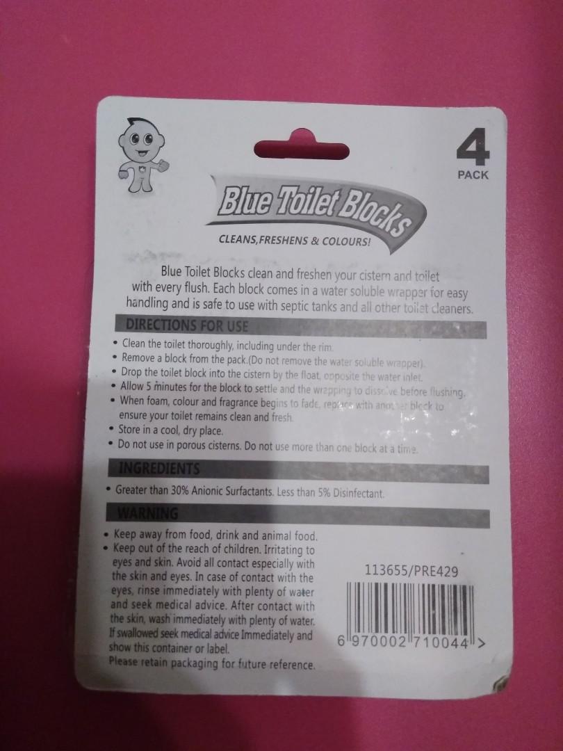 Toilet Blue Blocks, 傢俬＆家居, 家居清潔及護理用品, 清潔劑 - Carousell