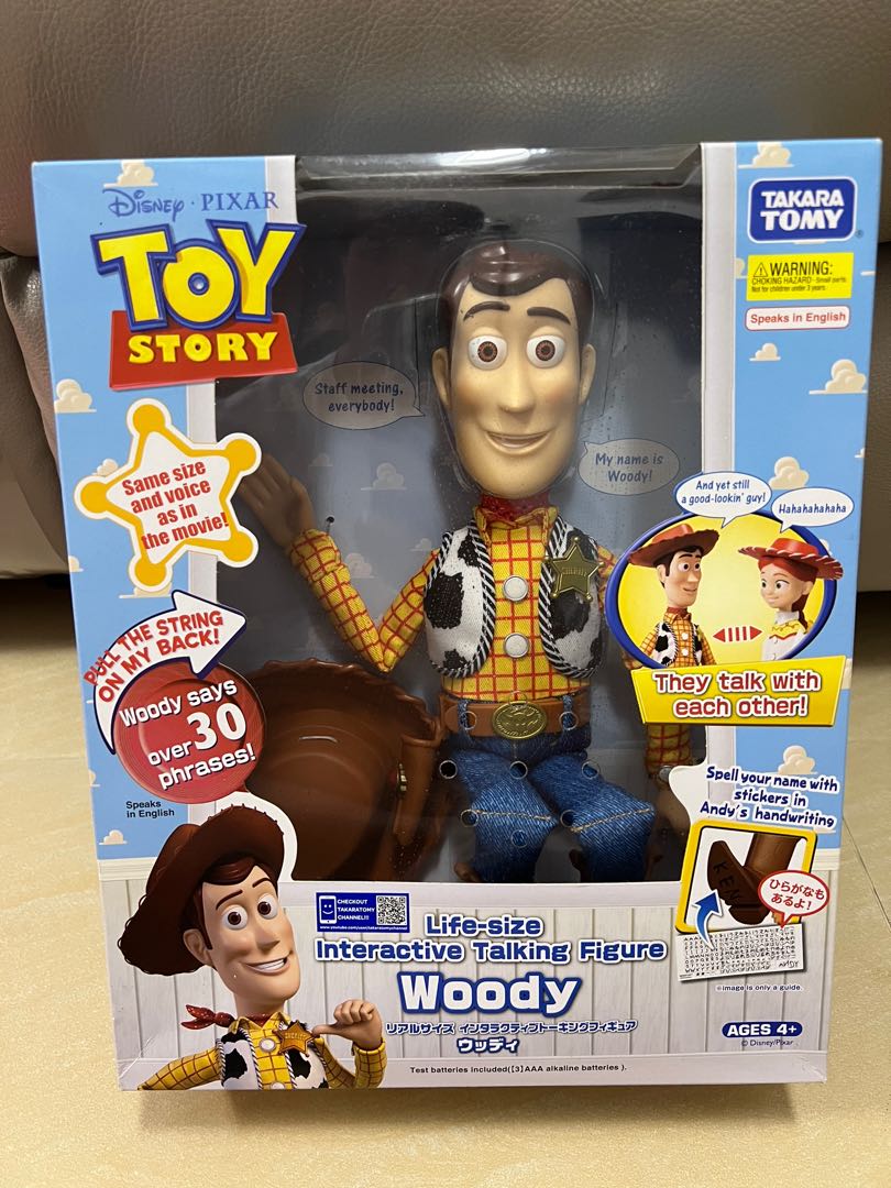 Toy Story Woody Life size Interactive Talking Figure, 興趣及遊戲, 玩具 & 遊戲類 ...