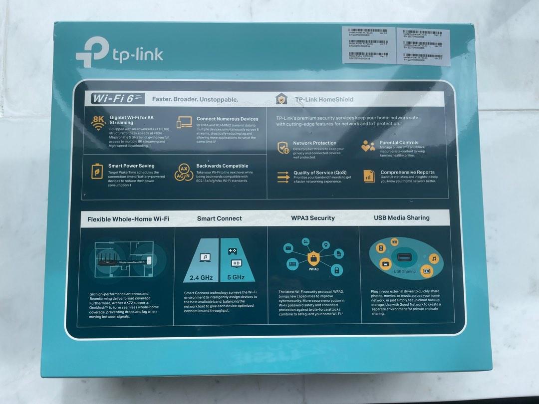 TP-Link AX5400 - Dual Band 6 Stream Gigabit Wifi 6 Router, Computers ...