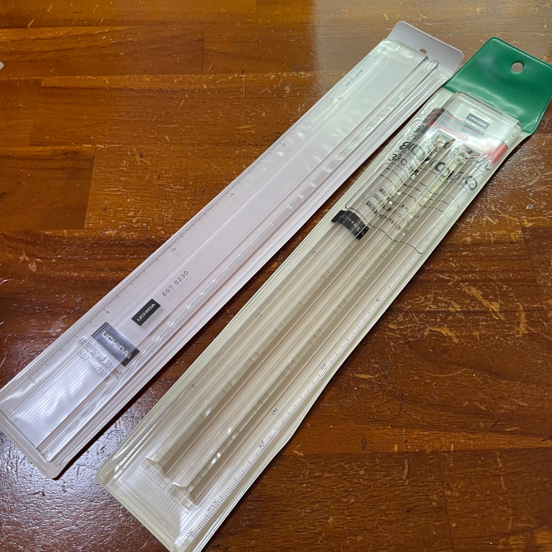 Uchida Drawing Ruler set of 2 professional craftsmen made in Japan ...