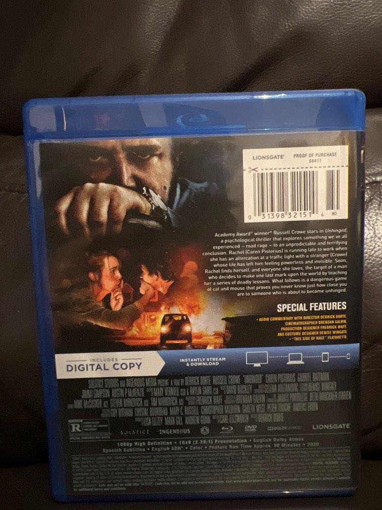 Unhinged - Blu-ray ( Bluray ), Hobbies & Toys, Music & Media, CDs ...