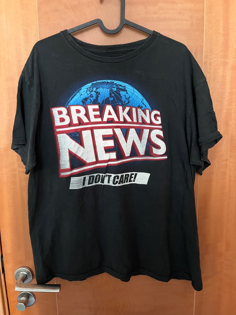Vintage Breaking News Tee, Men's Fashion, Tops & Sets, Tshirts & Polo ...