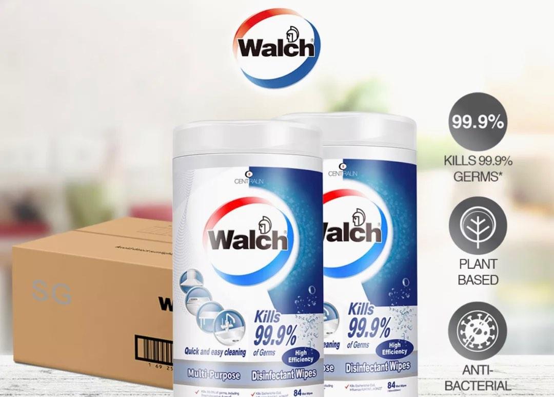 Walch Disinfectant Wipes, Furniture & Home Living, Cleaning & Homecare ...
