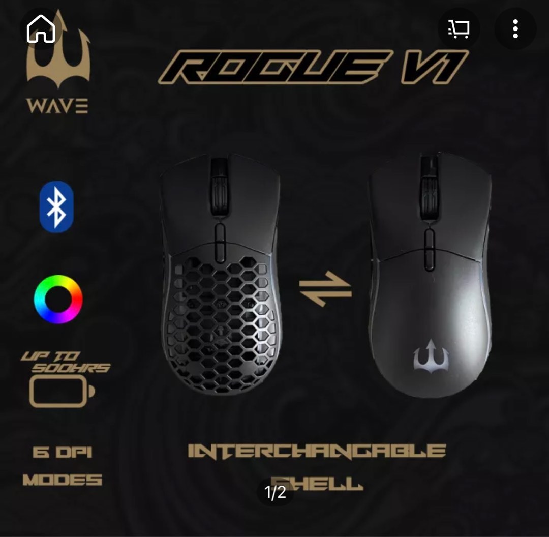 Wave Rogue V1 Wireless Gaming Mouse: Ultra Lightweight, Computers ...