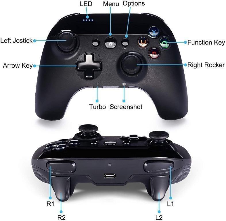 Wireless Pro Game Controller 8585-A (V1.0), Switch Pro Wireless Controller Gamepad, Wireless Pro ...