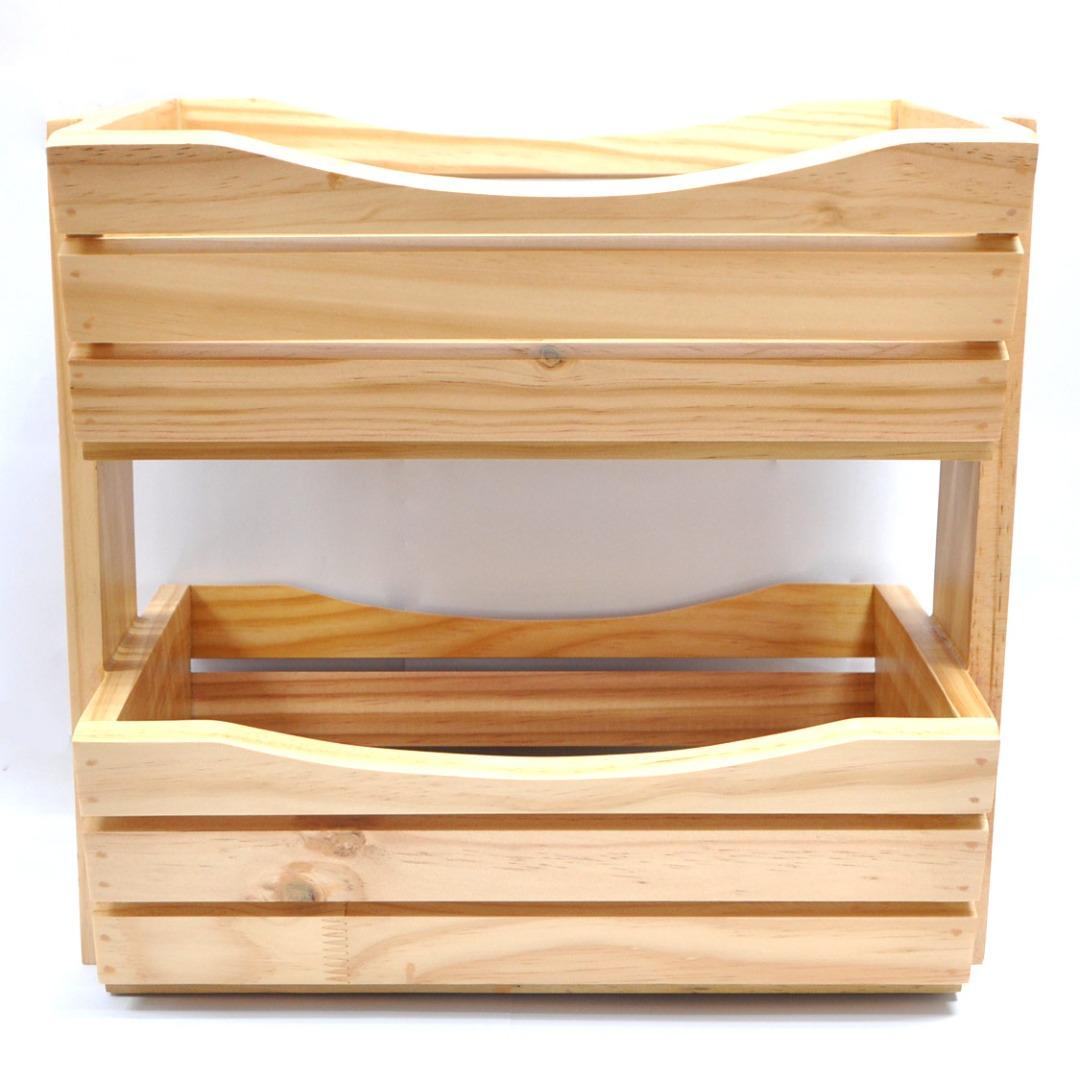 Wooden Fruit Rack - 2 Layers, Furniture & Home Living, Kitchenware ...